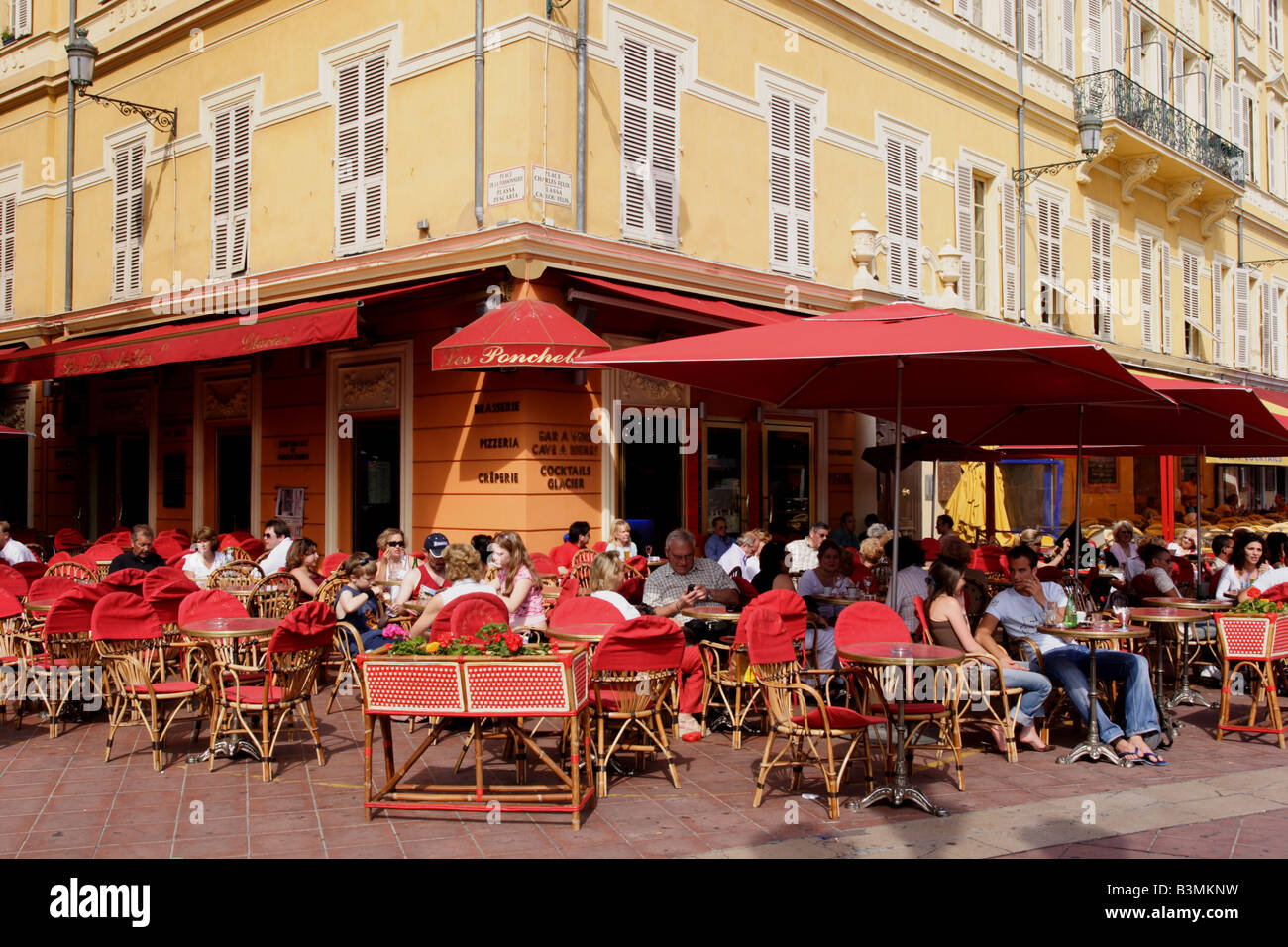 France Cote d Azur Nice Cafe in the pedestrianised area of Vieux Nice ...