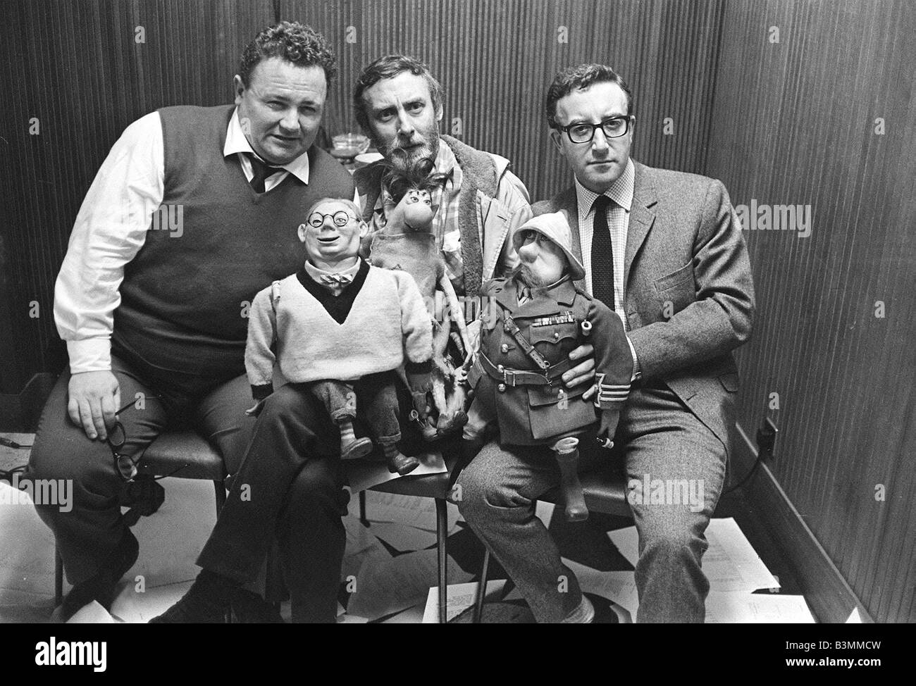 Spike Milligan March 1963 with Harry Seacombe and Peter Sellers ...