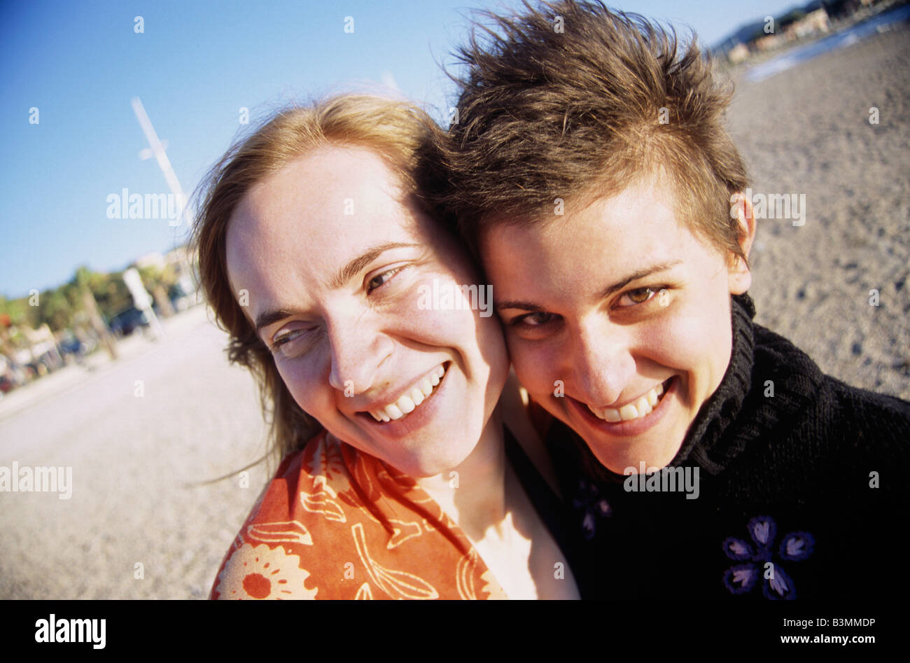 France, Two women, smiling, portrait Stock Photo - Alamy