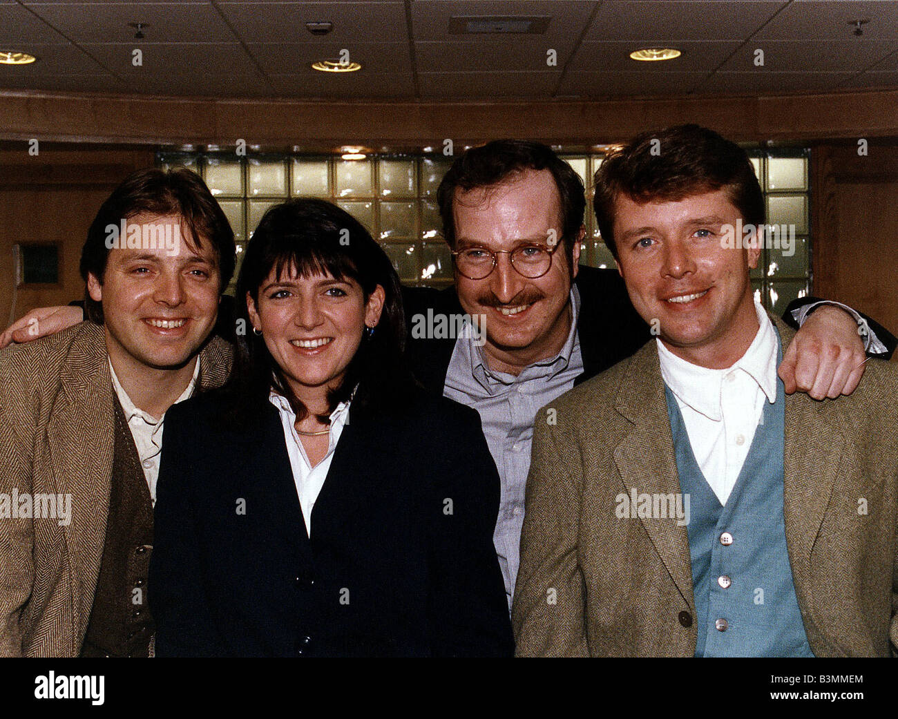 Mark Goodier BBC Radio One DJ Disc Jockey with fellow disc jockeys ...