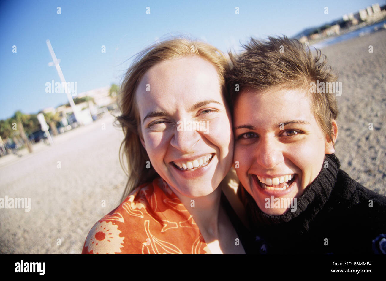 France, Two women, smiling, portrait Stock Photo - Alamy