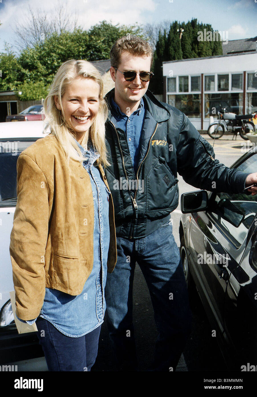 Ulrika Jonsson TV Presenter with Husband Stock Photo - Alamy