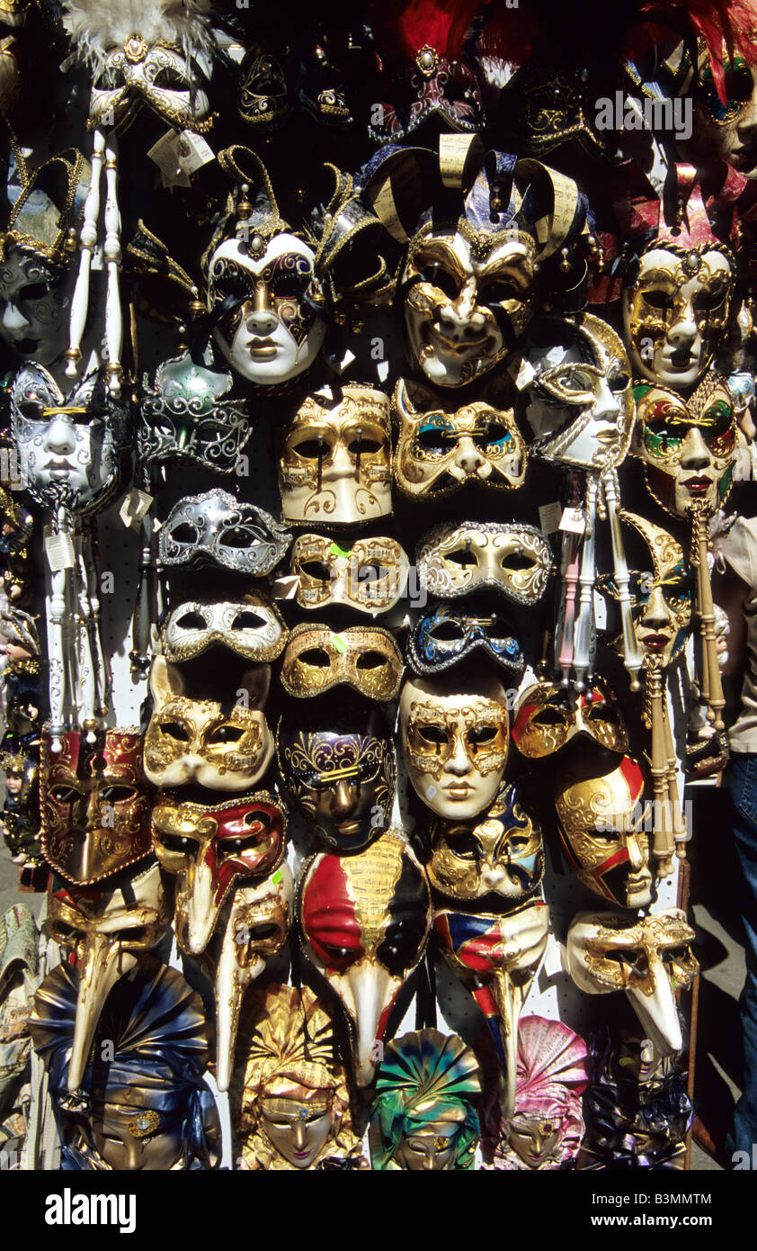 Italy Venice Colourful masks representing a small selection of the ...
