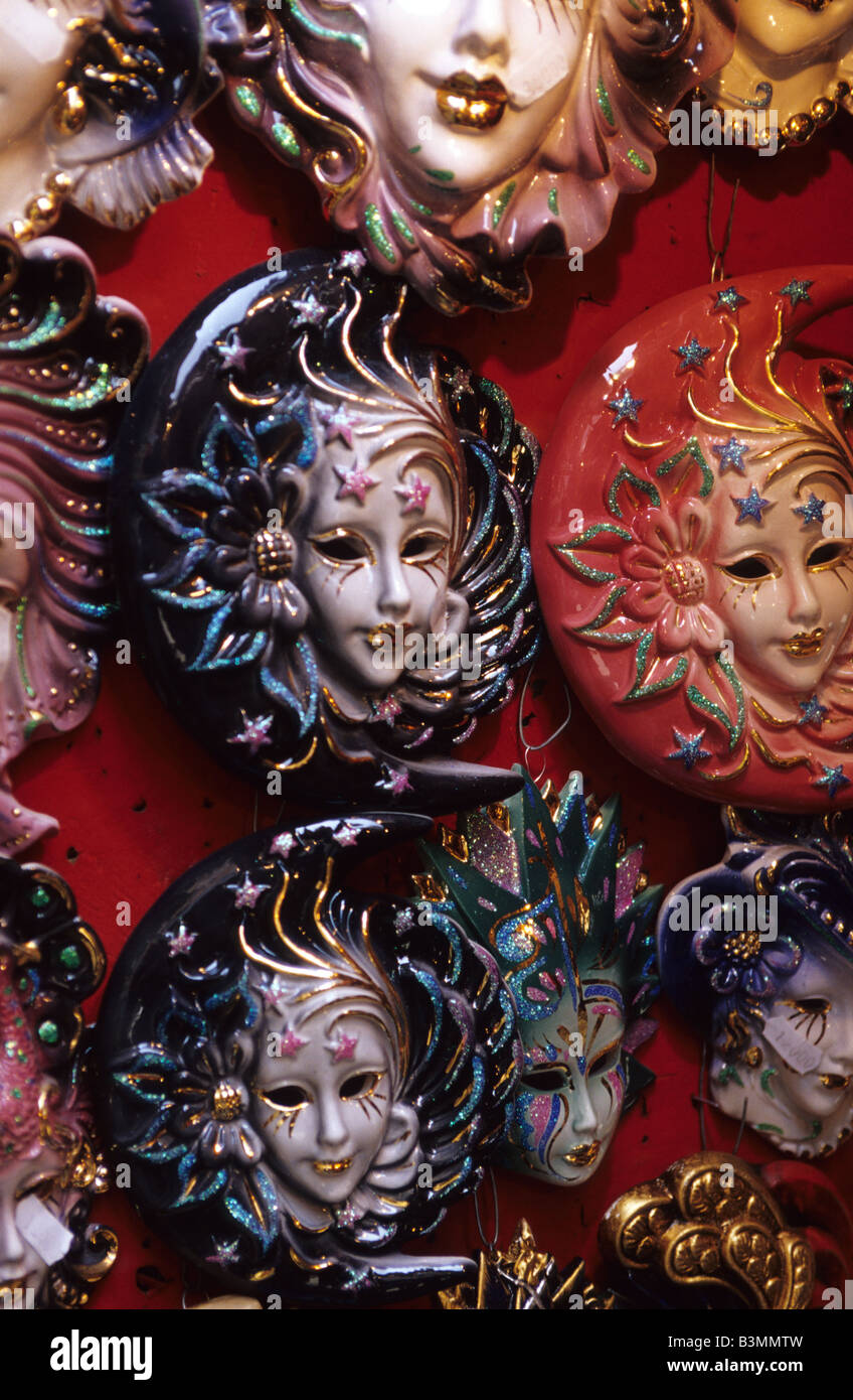 Italy Venice Colourful masks representing a small selection of the ...