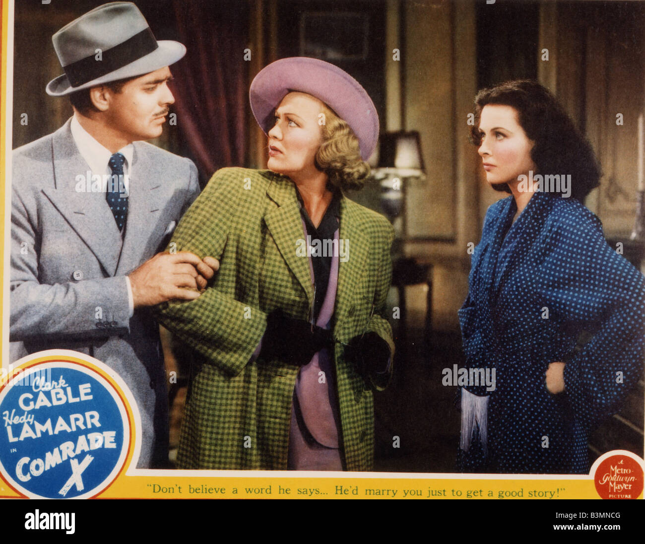COMRADE X 1940 MGm film with Clark Gable, Eve Arden and Hedy Lamarr ...