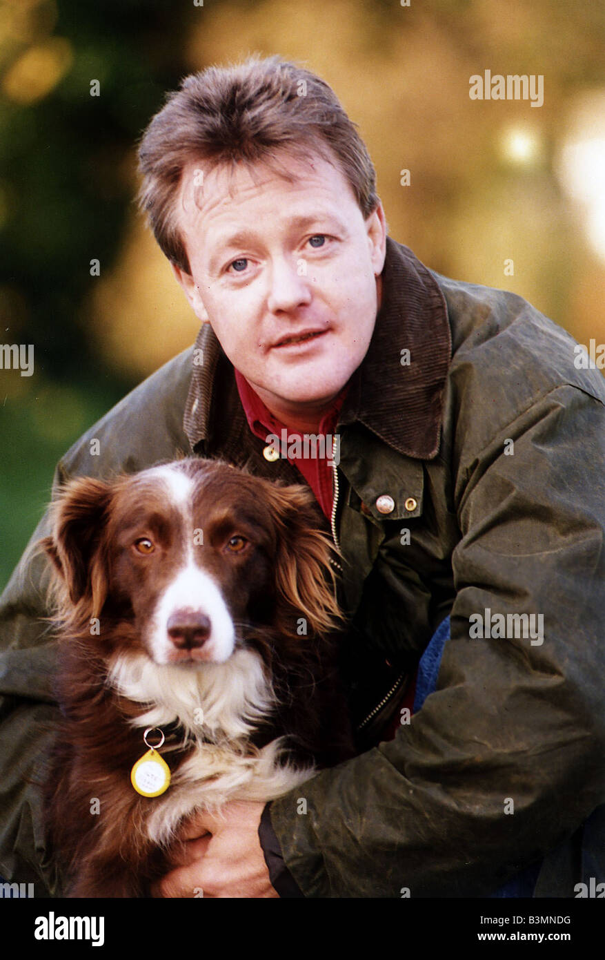 Keith Chegwin TV Presenter with dog Stock Photo - Alamy