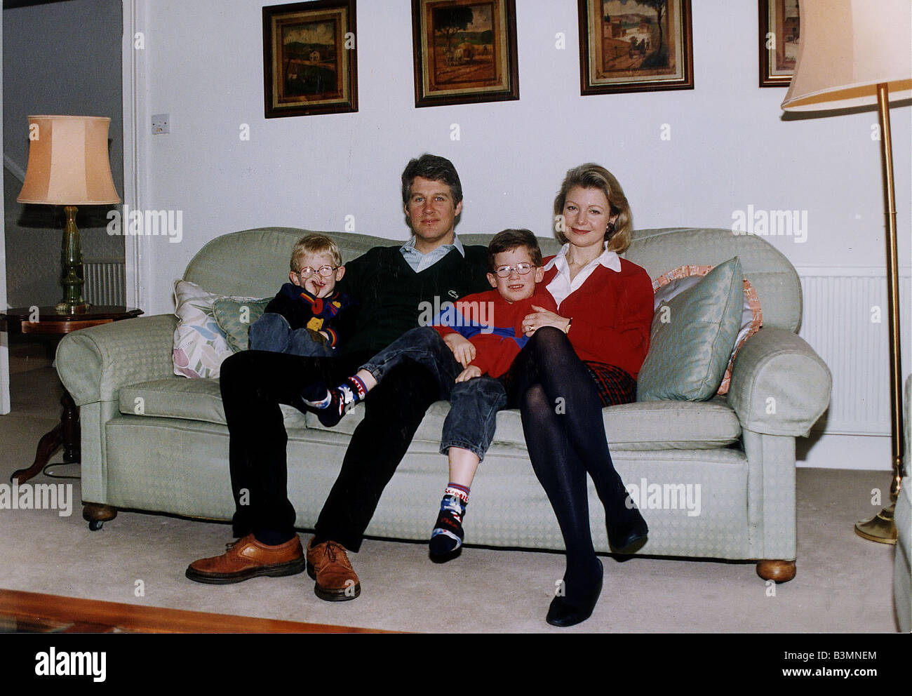 Stephen Cole Sky TV Presenter and his wife Anne Marie with their two ...