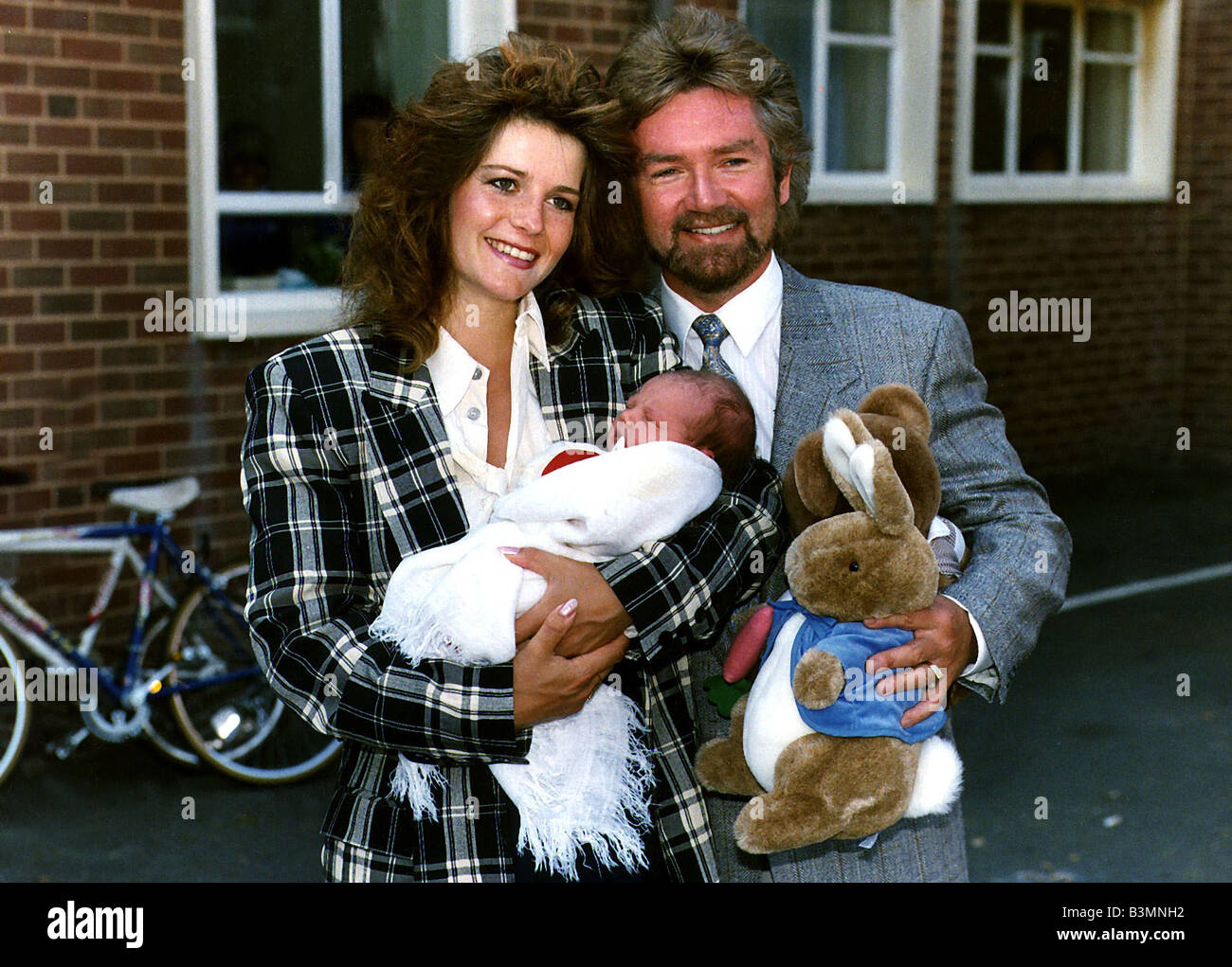 Noel Edmonds TV Presenter and Personality with wife Helen and baby ...