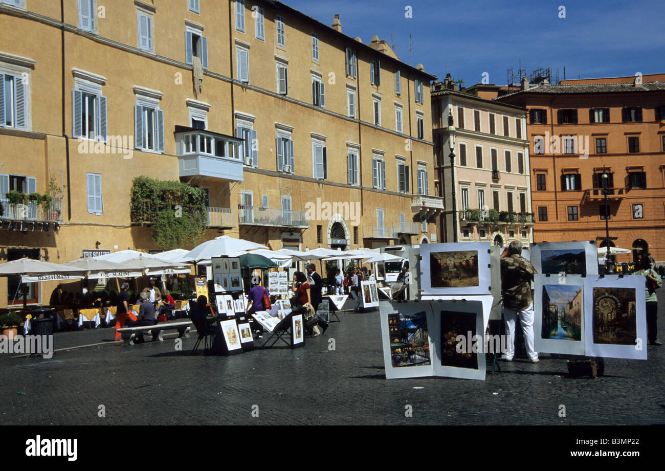 Paintings art artists rome italy hi-res stock photography and images ...