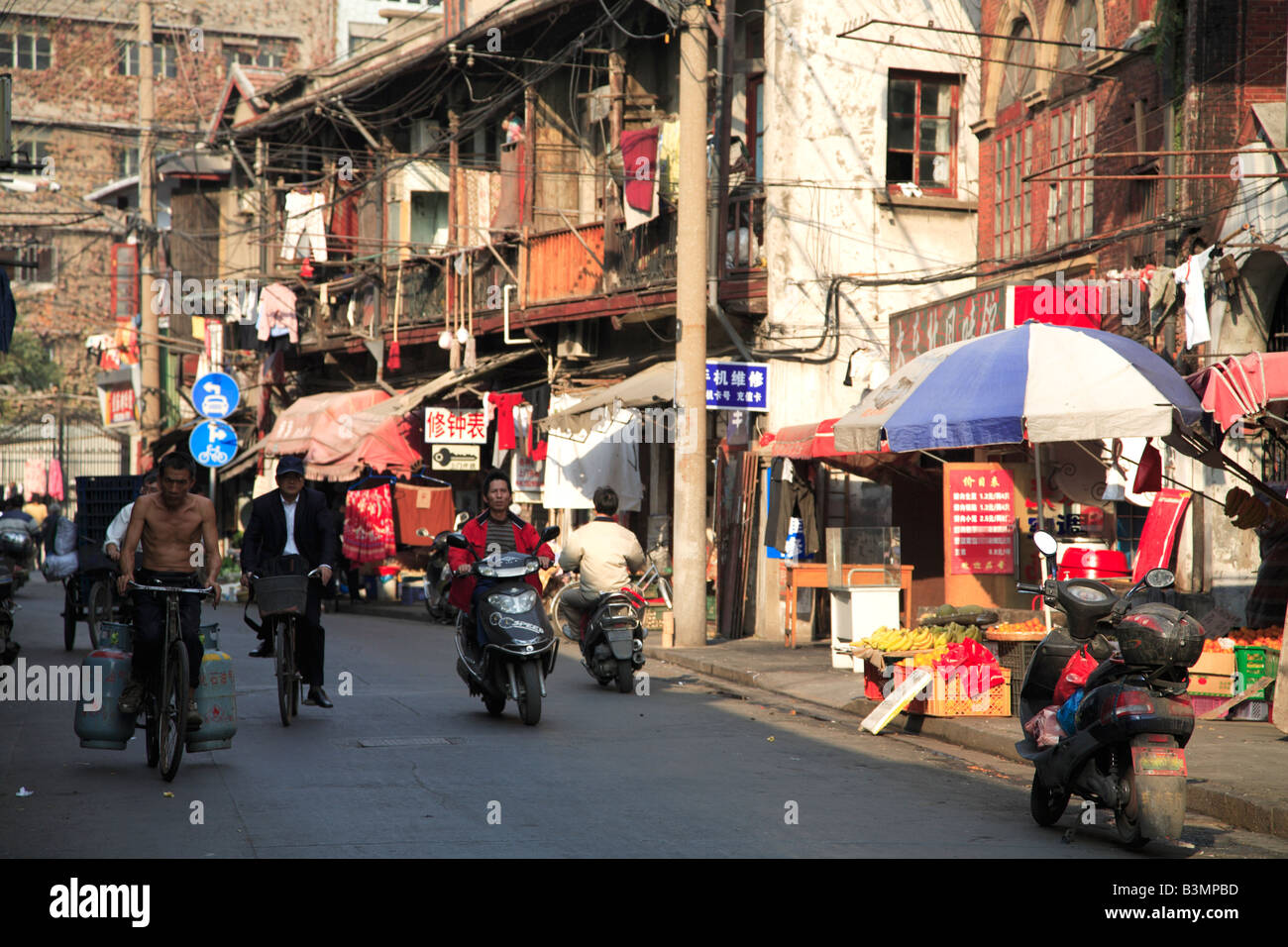 Longtang neighborhood traditional Chinese housing in Shanghai China ...