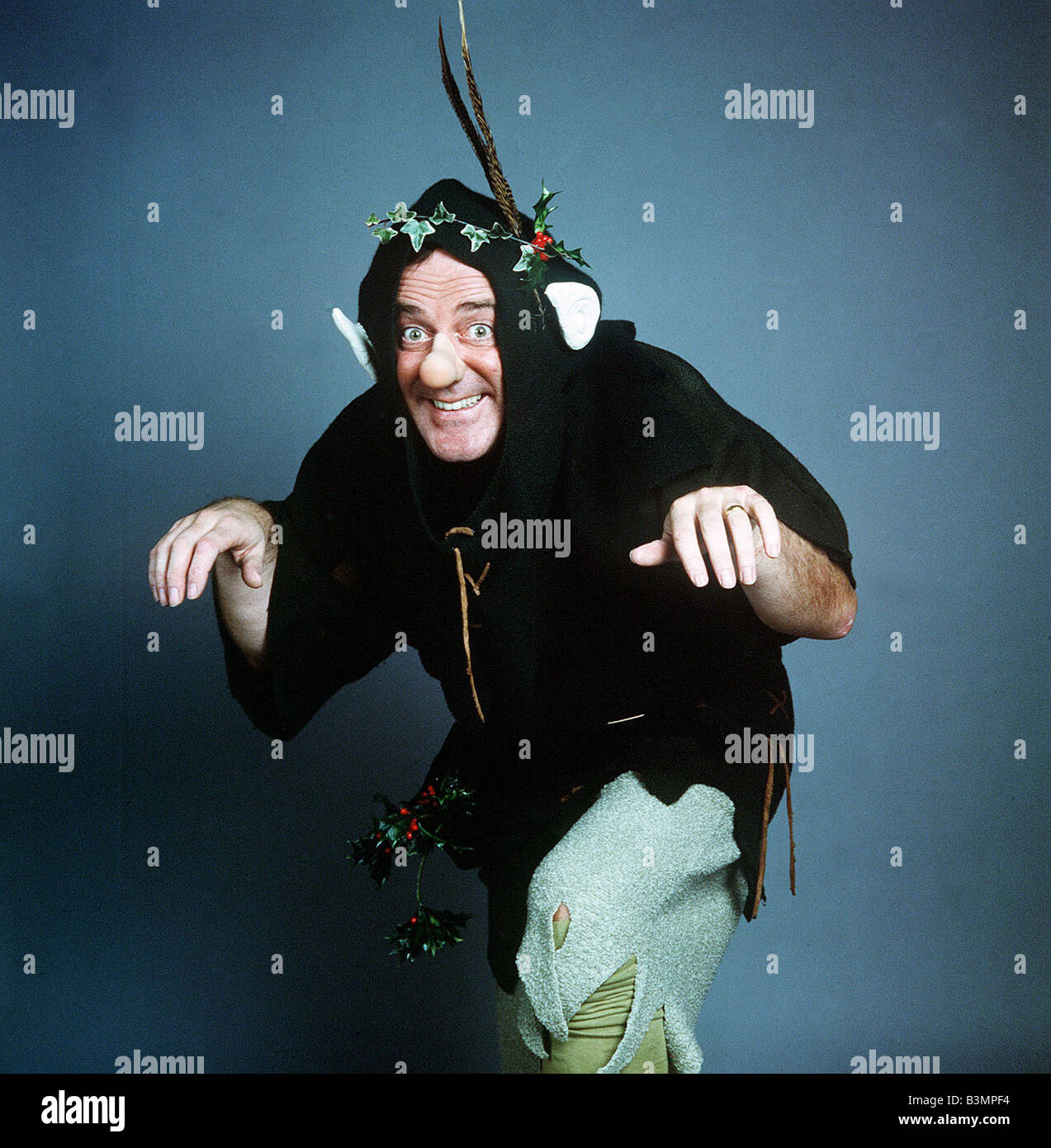 Terry Wogan TV Presenter as Blarney Stone Santa Claus Stock Photo - Alamy