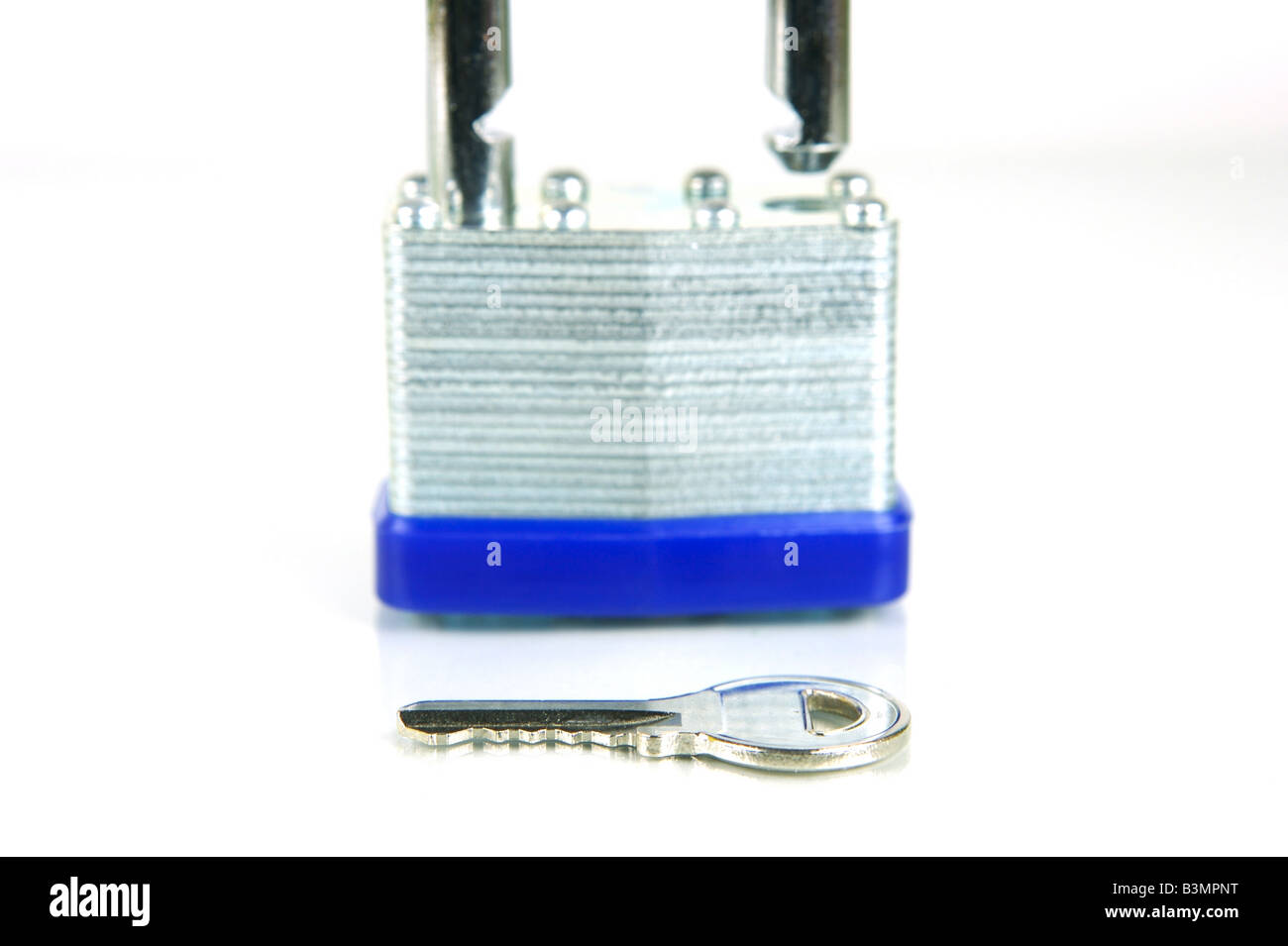 A padlock isolated against a white background Stock Photo - Alamy