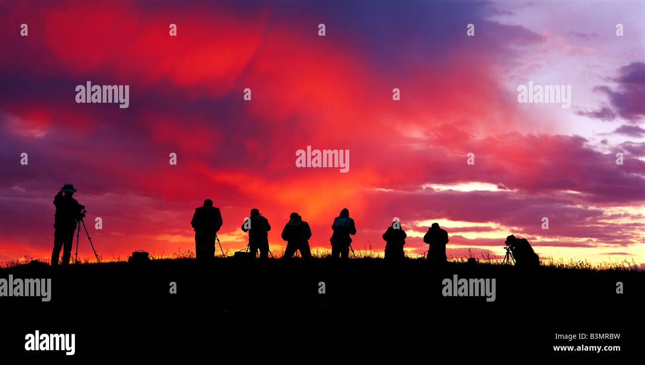 Chinese People Photographying In Sunset,China Stock Photo - Alamy