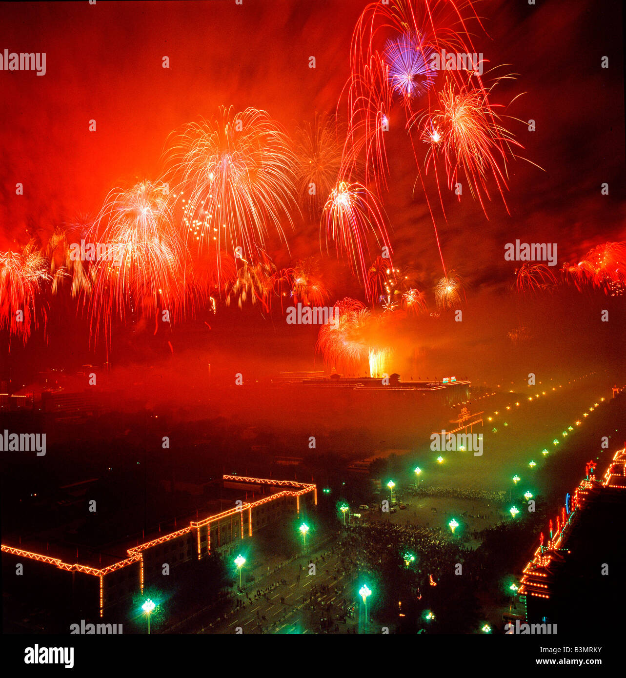 Fireworks In Tian'Anmen Square,Beijing,China Stock Photo - Alamy