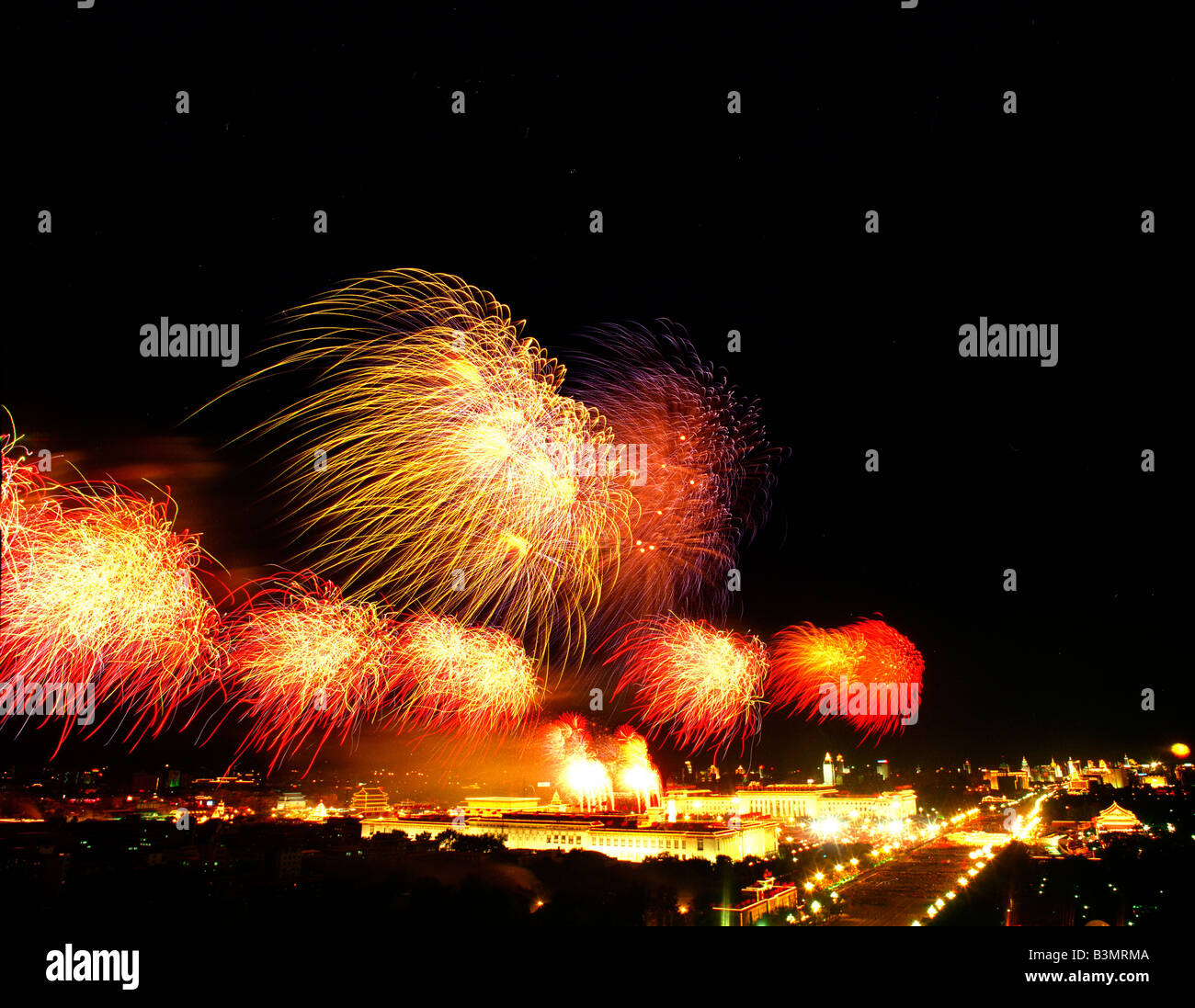 Fireworks In Tian'Anmen Square,Beijing,China Stock Photo - Alamy