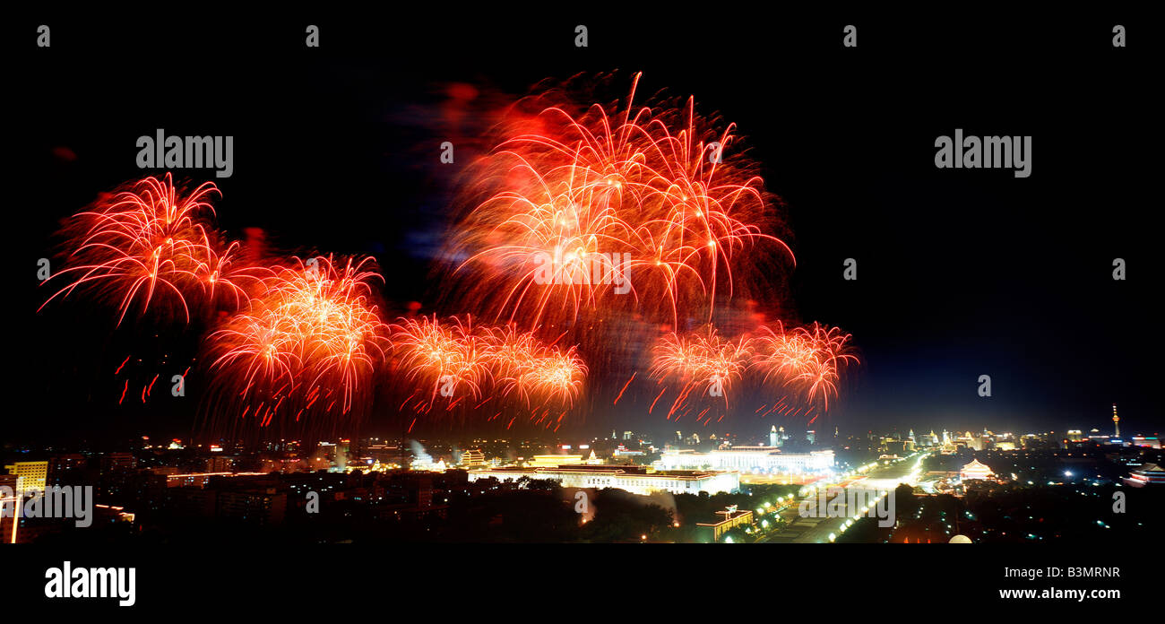 Fireworks In Tian'Anmen Square,Beijing,China Stock Photo - Alamy