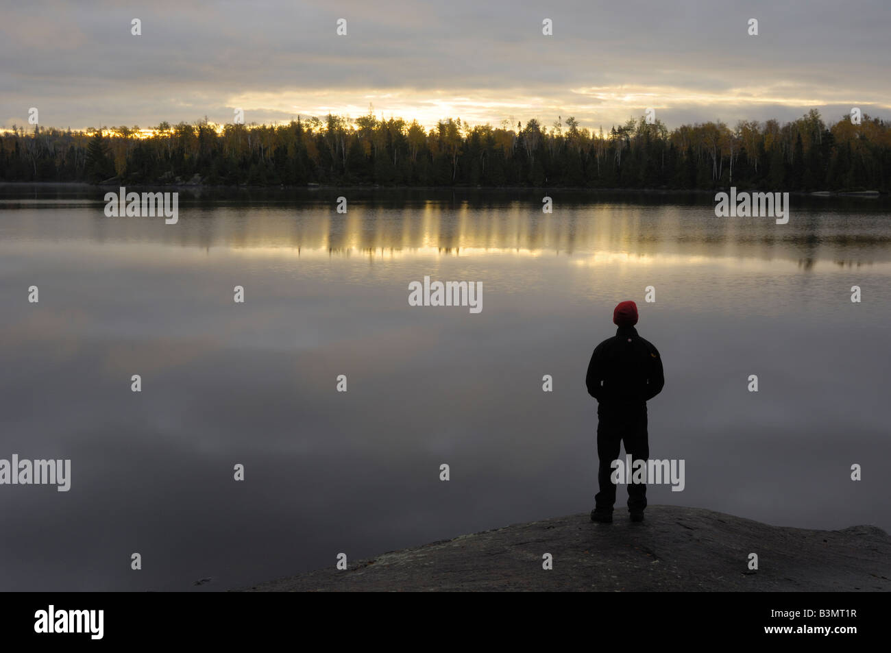 Watching the Dawn over Boulder Lake, Boundary Waters Canoe Area ...