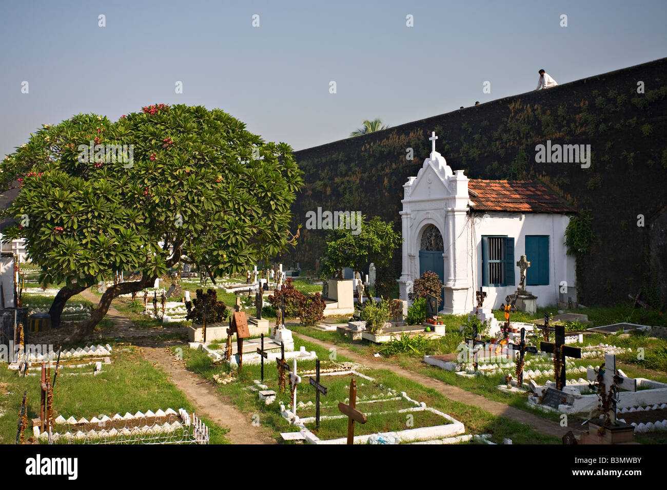 Cemetery at Fort of Saint Jerome, Daman City, Daman, India Stock Photo ...