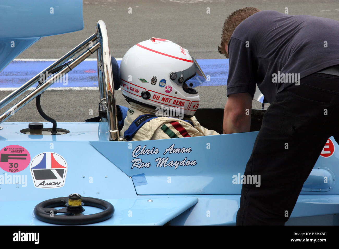 Ron Maydon from GB in No.7 a 1974 Light Blue, Amon F101 Stock Photo - Alamy