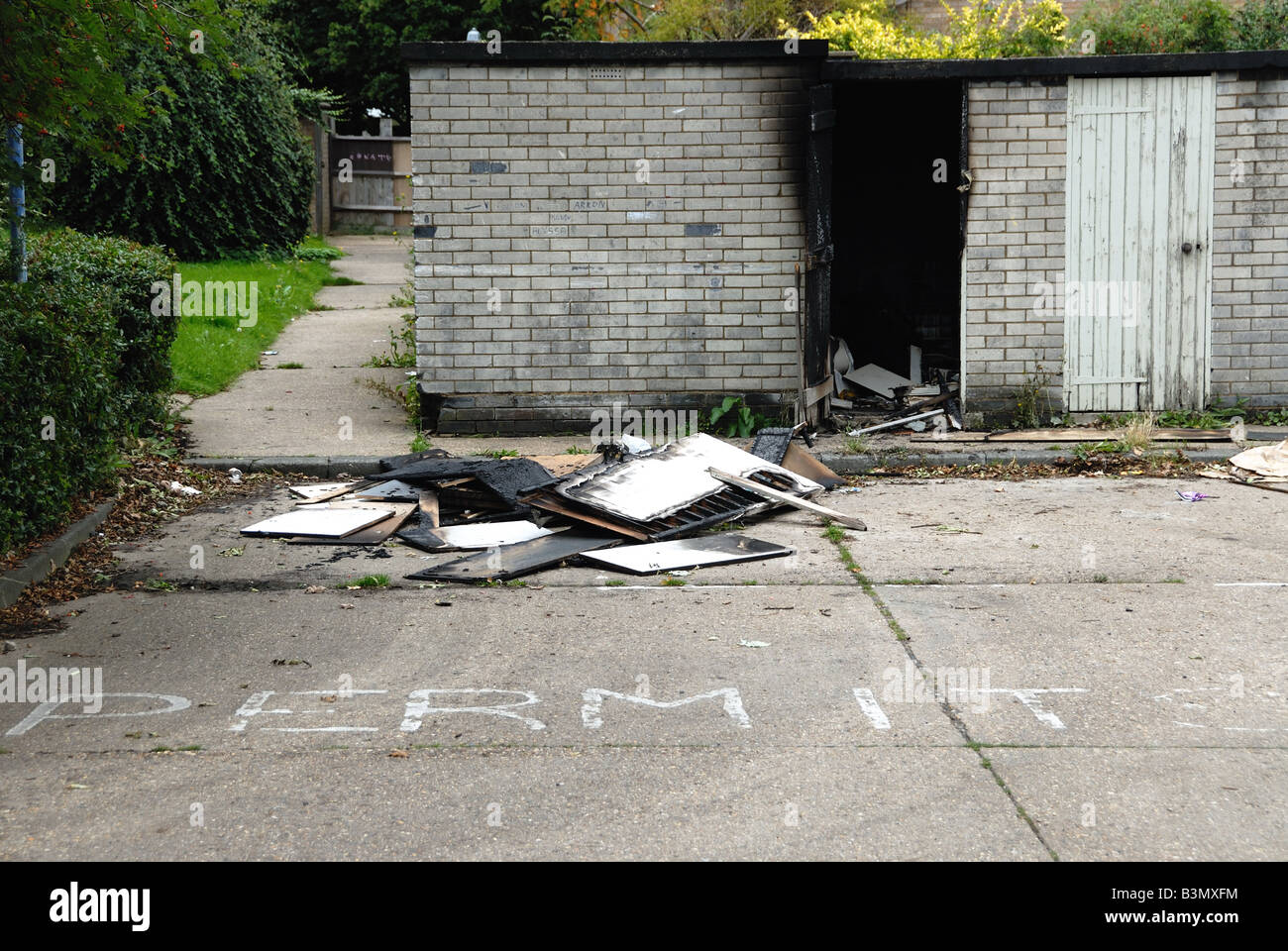 Burnt out building Stock Photo - Alamy
