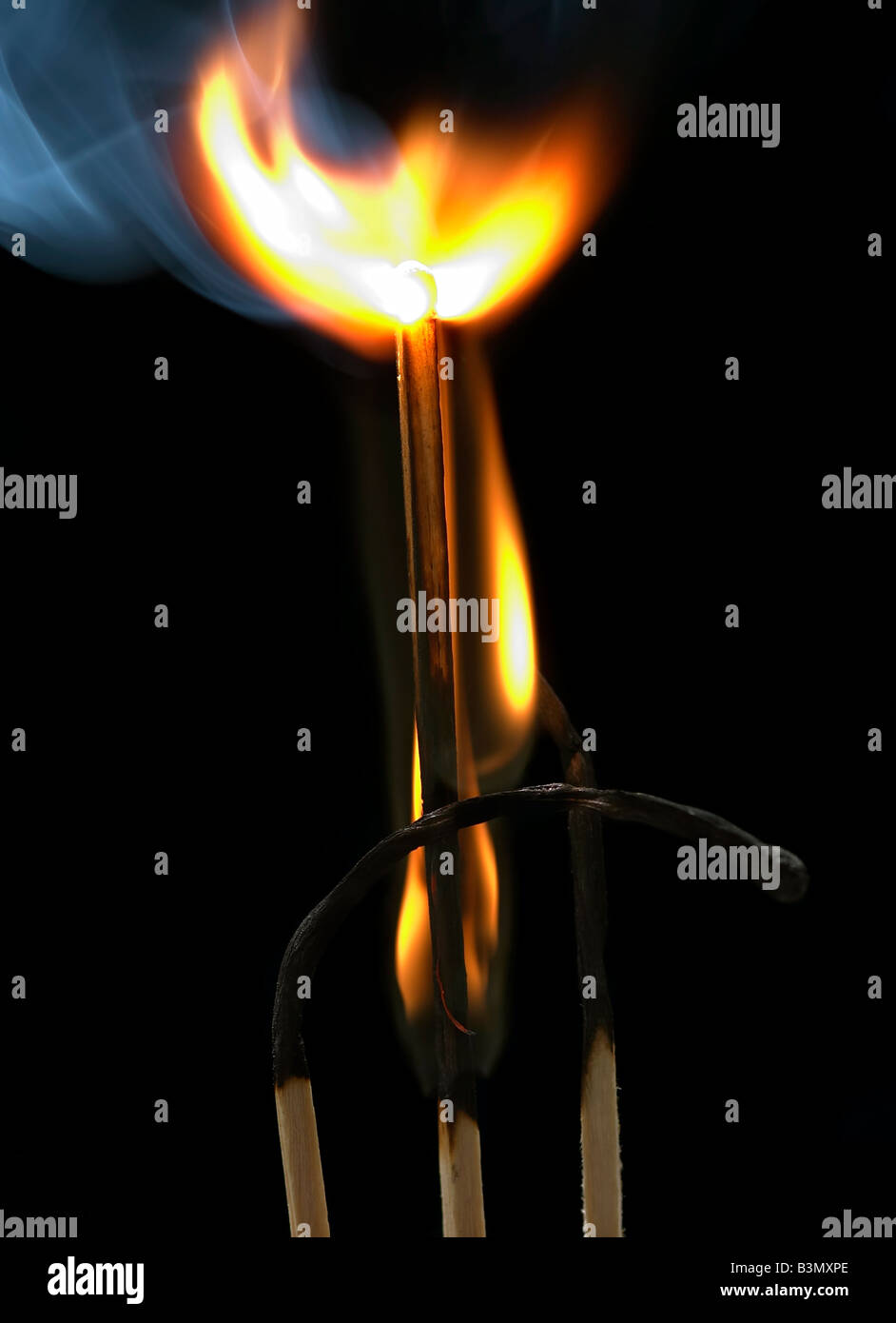 flare of the match - ignition Stock Photo - Alamy