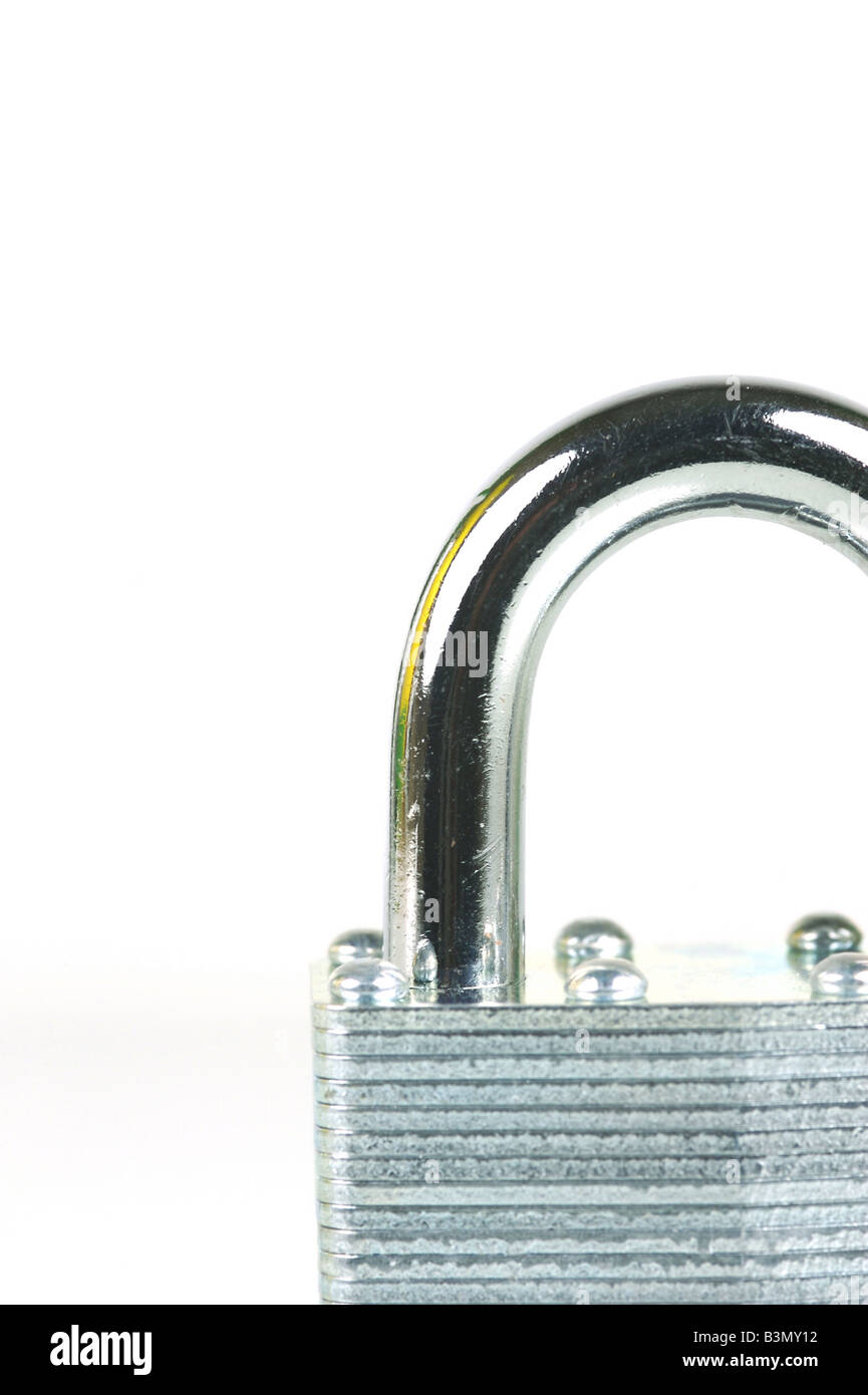 A padlock isolated against a white background Stock Photo - Alamy