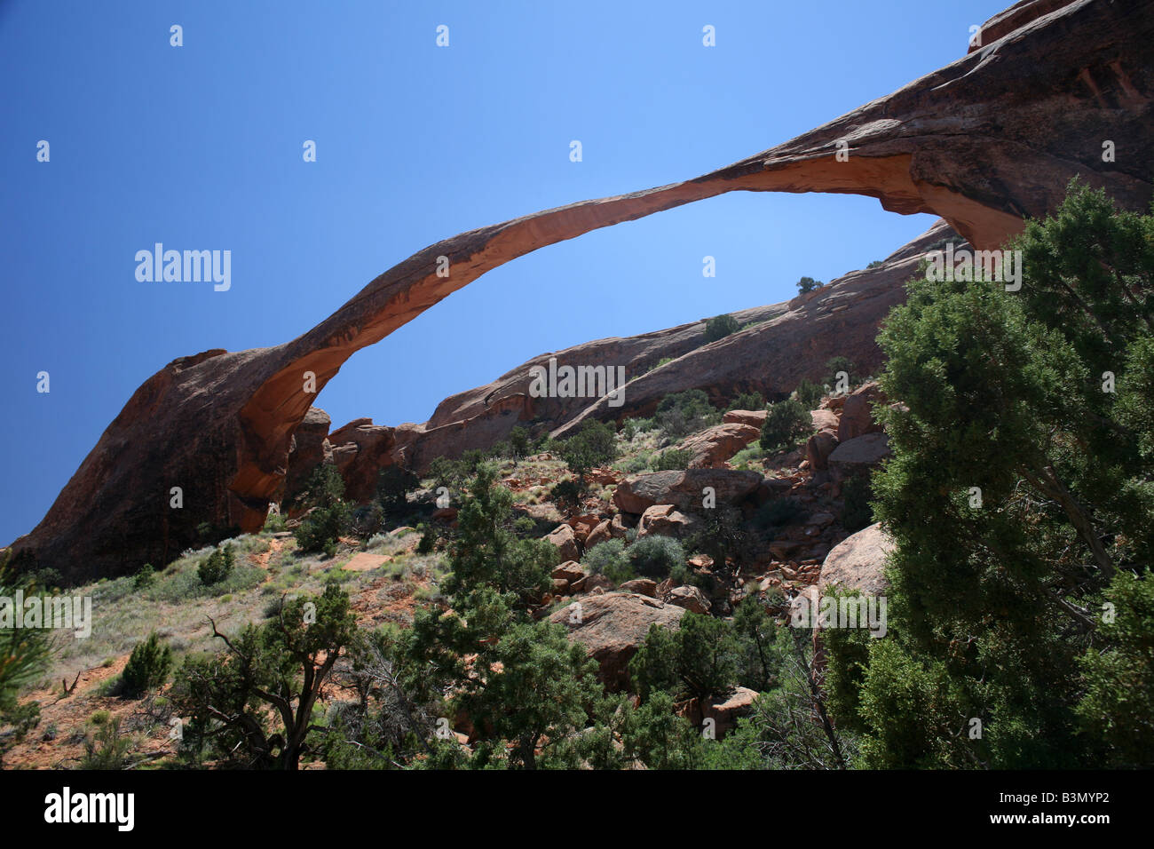 Landscape Arch Arches National Park Utah Stock Photo - Alamy