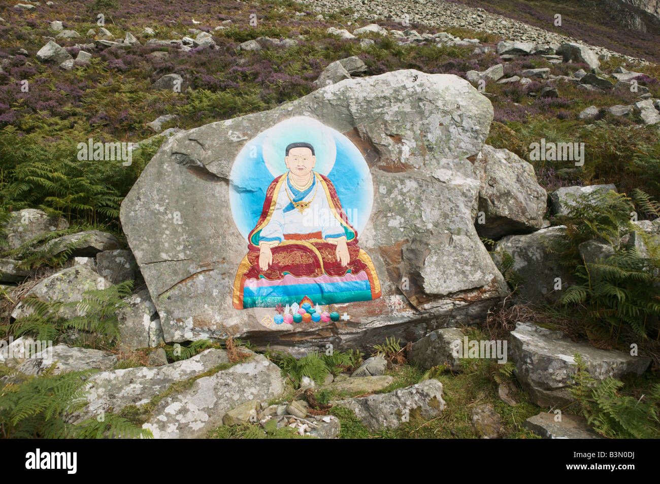 Tibetan Buddhist painting of Marpa the Translator on the Holy Island ...