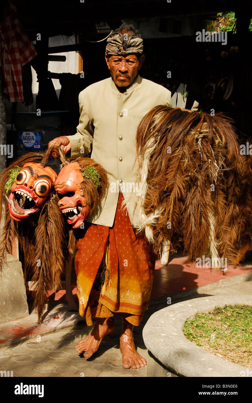 make up artist to barong dancers , barong dance , batubulan , island of ...