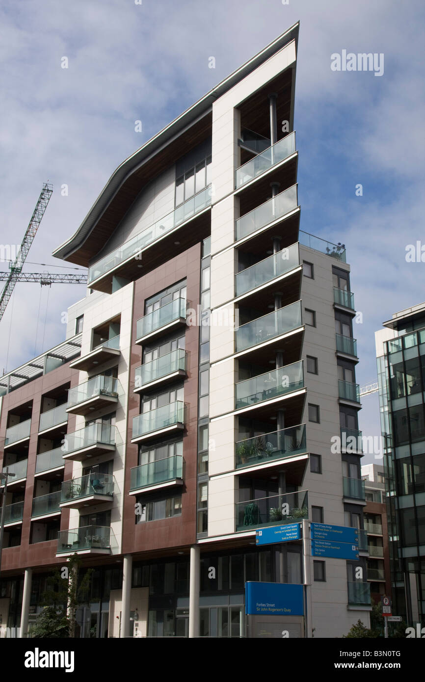 docklands new build flats Dublin City Centre Ireland Irish Republic ...