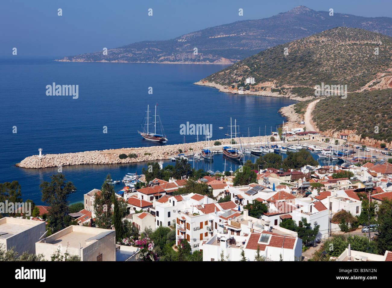 View of kalkan harbour turkey hi-res stock photography and images - Alamy