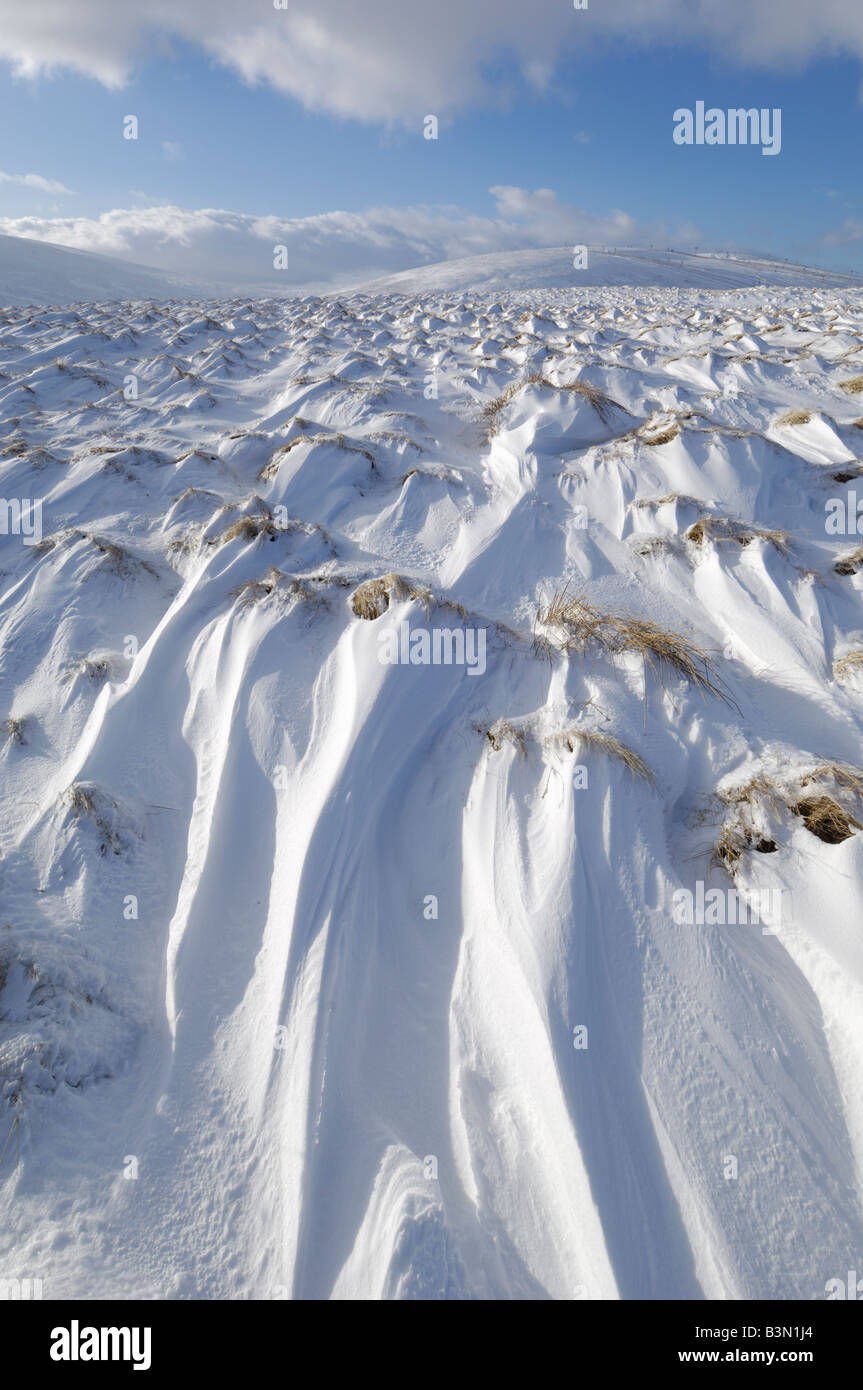 Cairngorm Mountains in winter snow, near Lecht Ski Area, Tomintoul ...