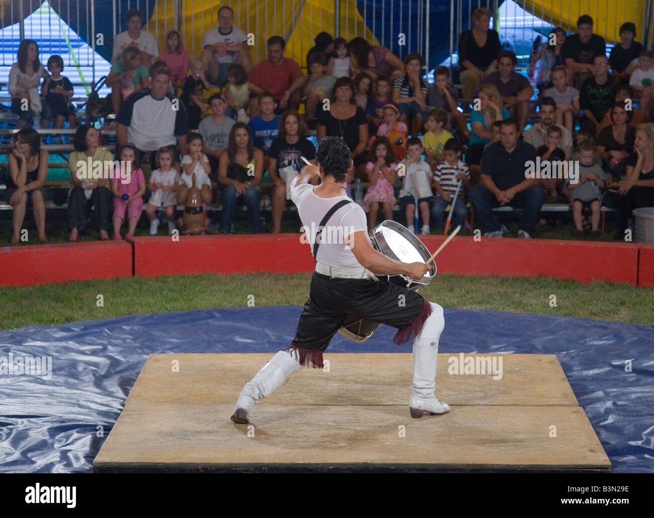 Drummer beating a drum Stock Photo - Alamy