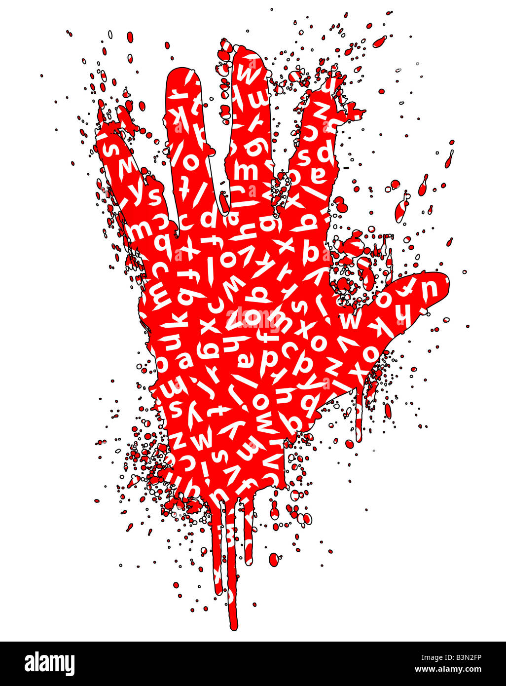 Hand splatter hi-res stock photography and images - Alamy