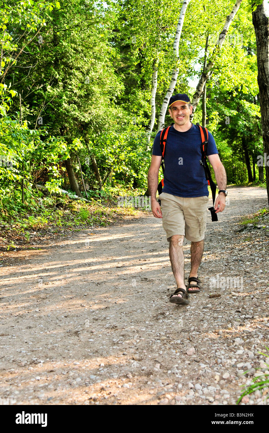 Hike summer middle age hi-res stock photography and images - Alamy