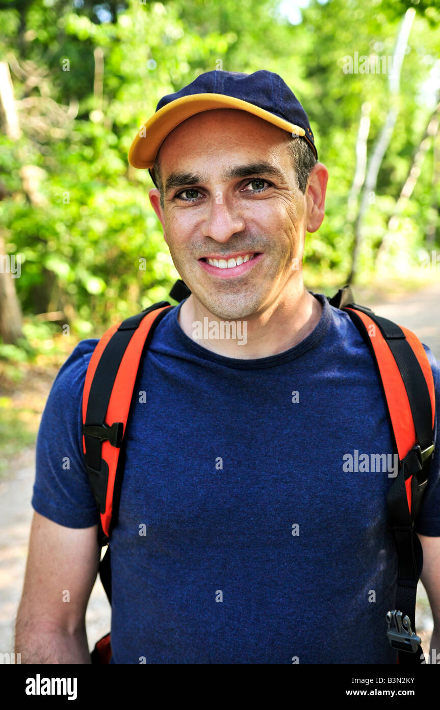 Man happy trail hi-res stock photography and images - Alamy