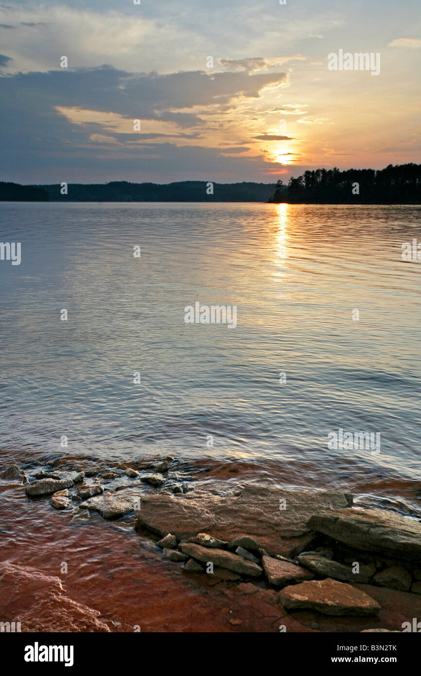 Sunset on Lake Keowee, South Carolina Stock Photo - Alamy