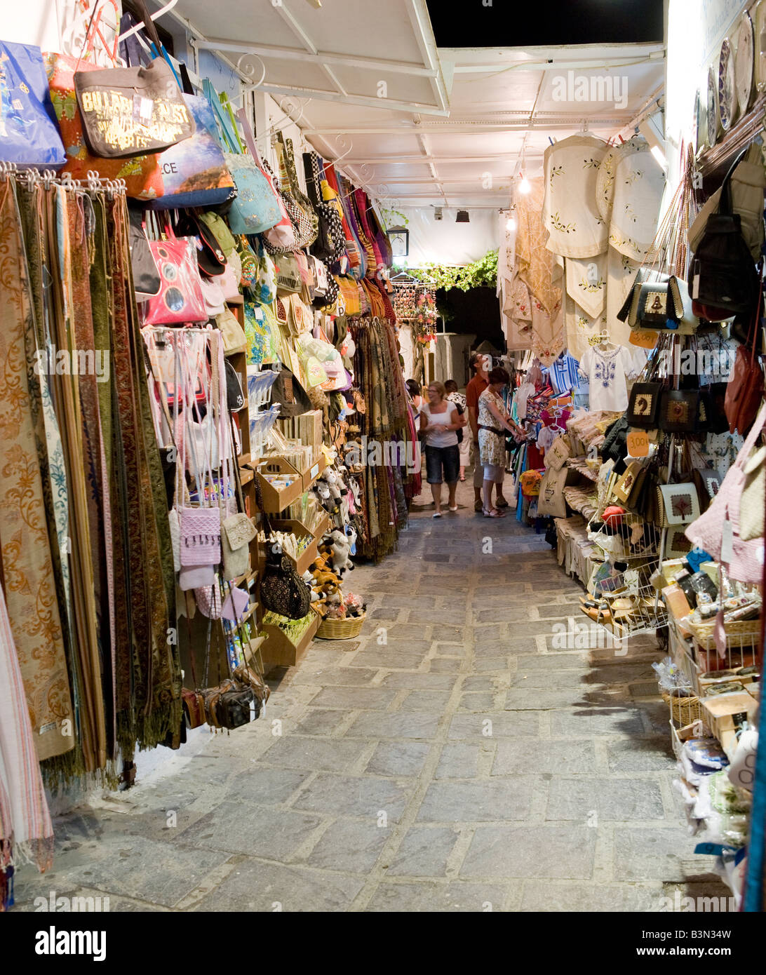 Street market lindos greece hi-res stock photography and images - Alamy
