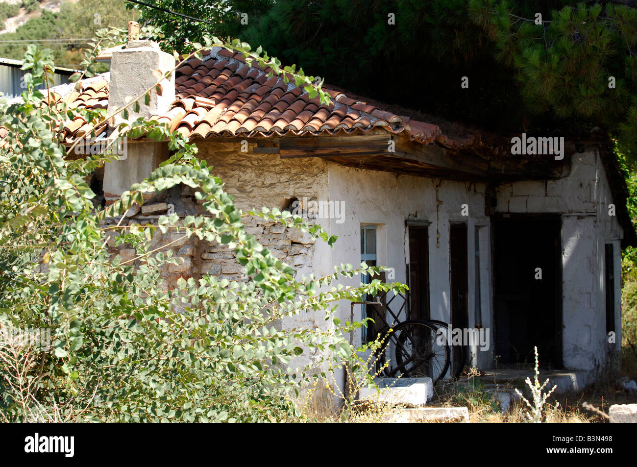 A small white brick house in Turkey Stock Photo - Alamy