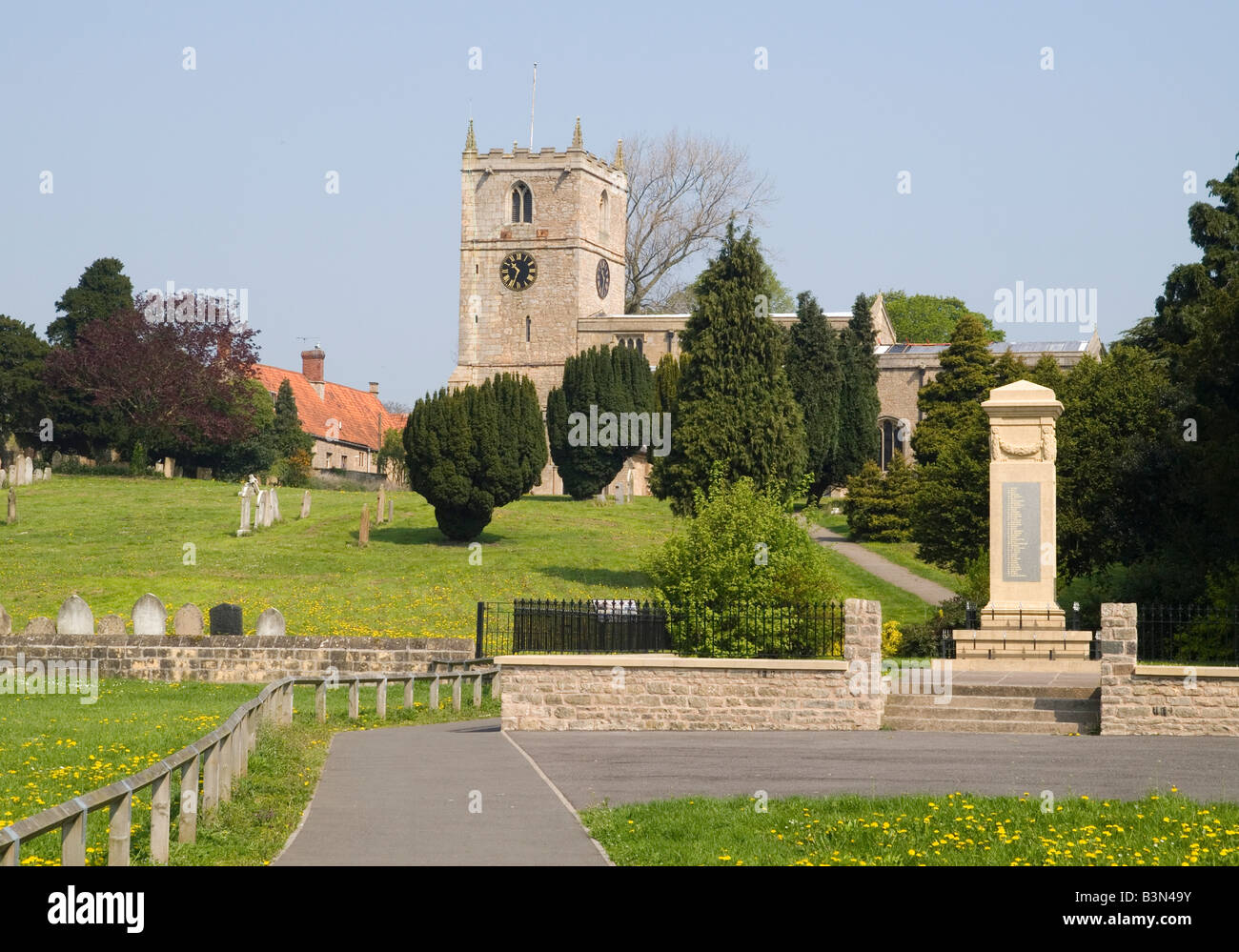 Warsop Church at Church Warsop near Mansfield, Nottinghamshire England ...