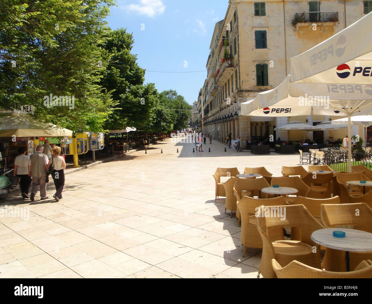 Corfu town liston cafe hi-res stock photography and images - Alamy