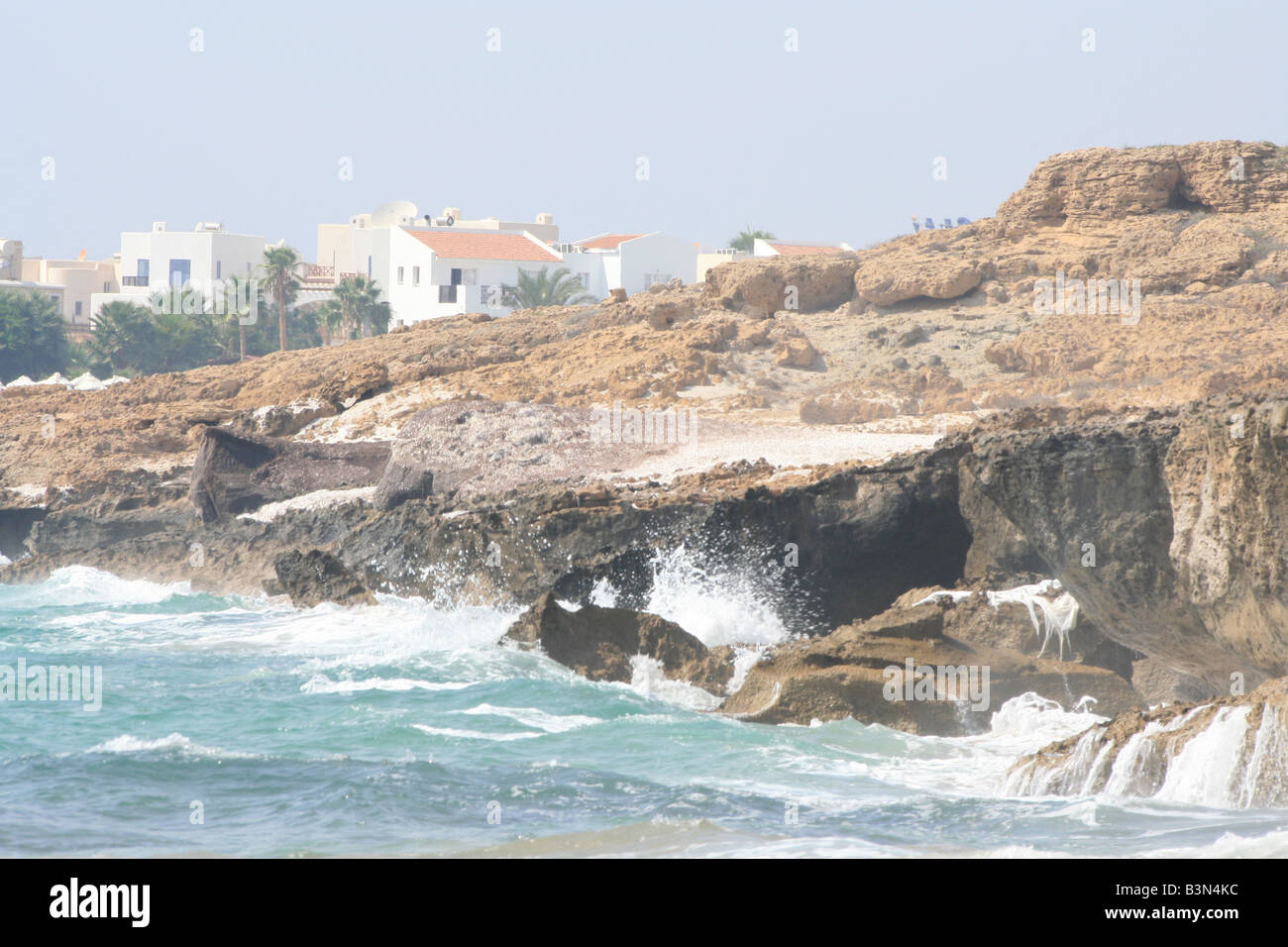 Rocky shore in Paphos area Stock Photo - Alamy