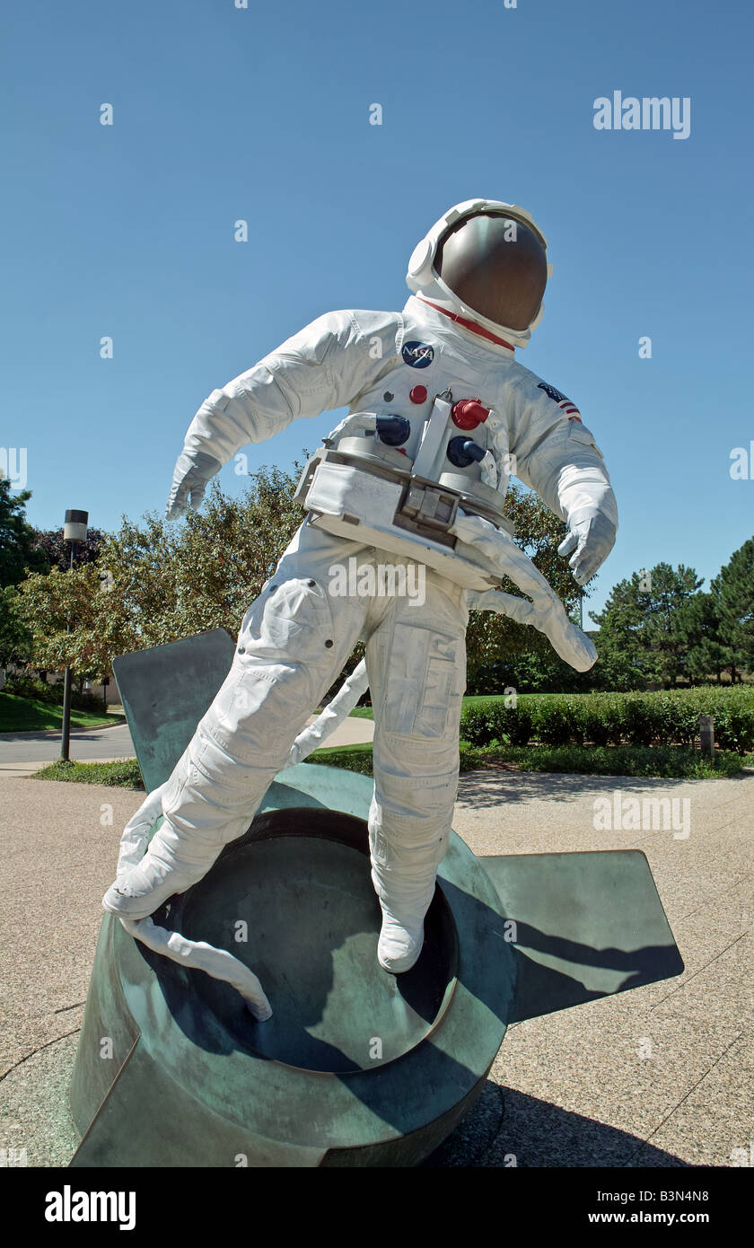 NASA Astronaut Statue out side the Gerald R Ford Presidential Museum in ...