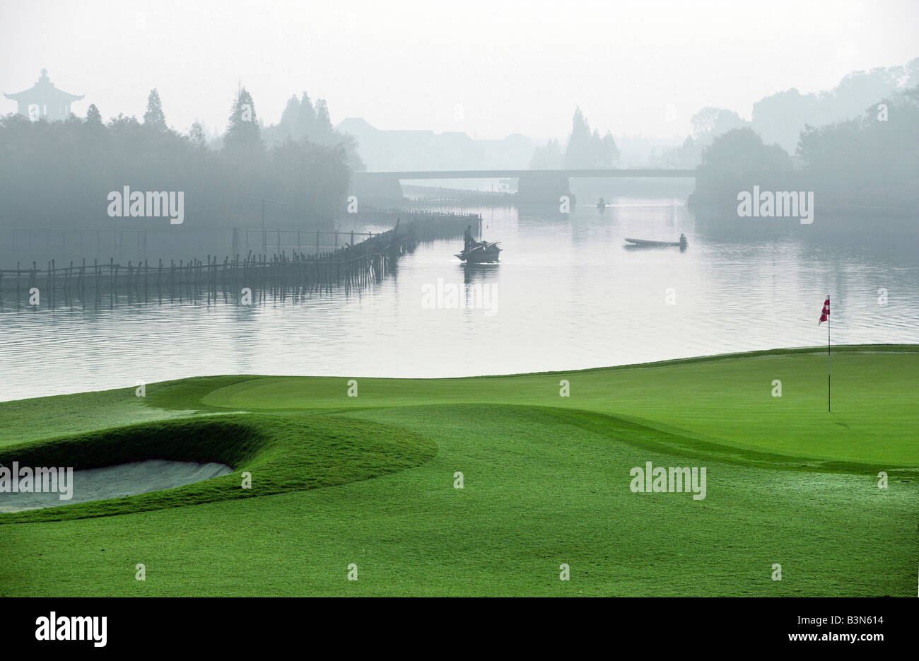 Golf Course View Stock Photo - Alamy