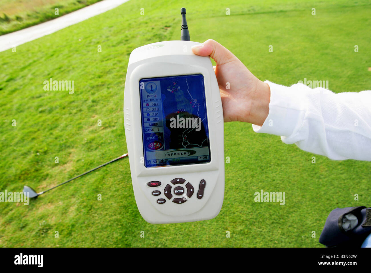 Direction Equipment In Golf Course Stock Photo - Alamy