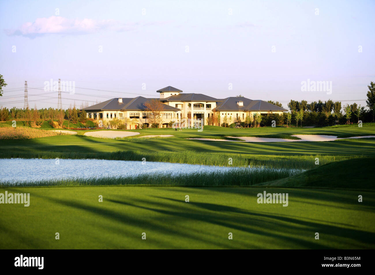 Buildings In Golf Course Stock Photo - Alamy