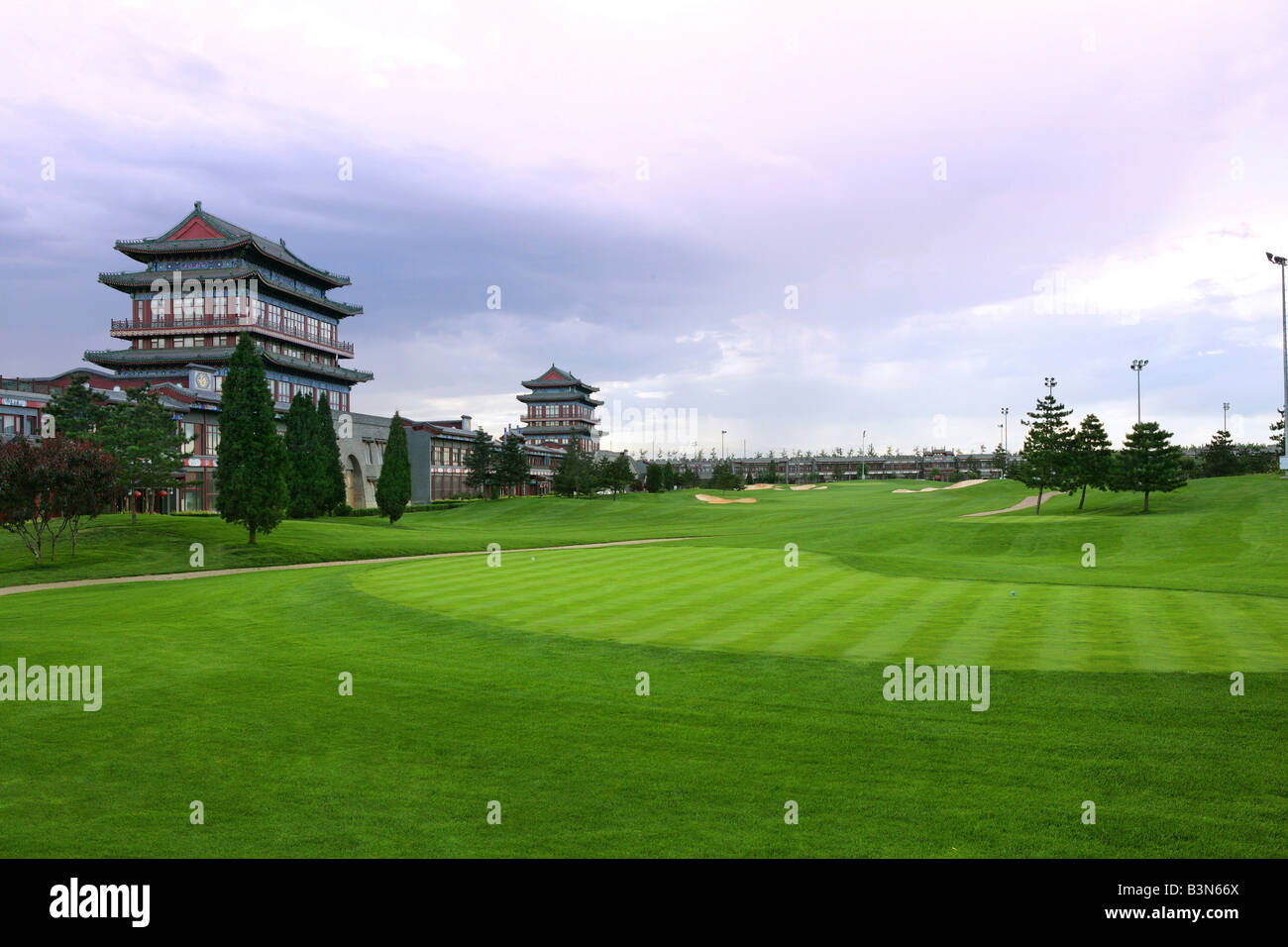 Buildings In Golf Course Stock Photo - Alamy