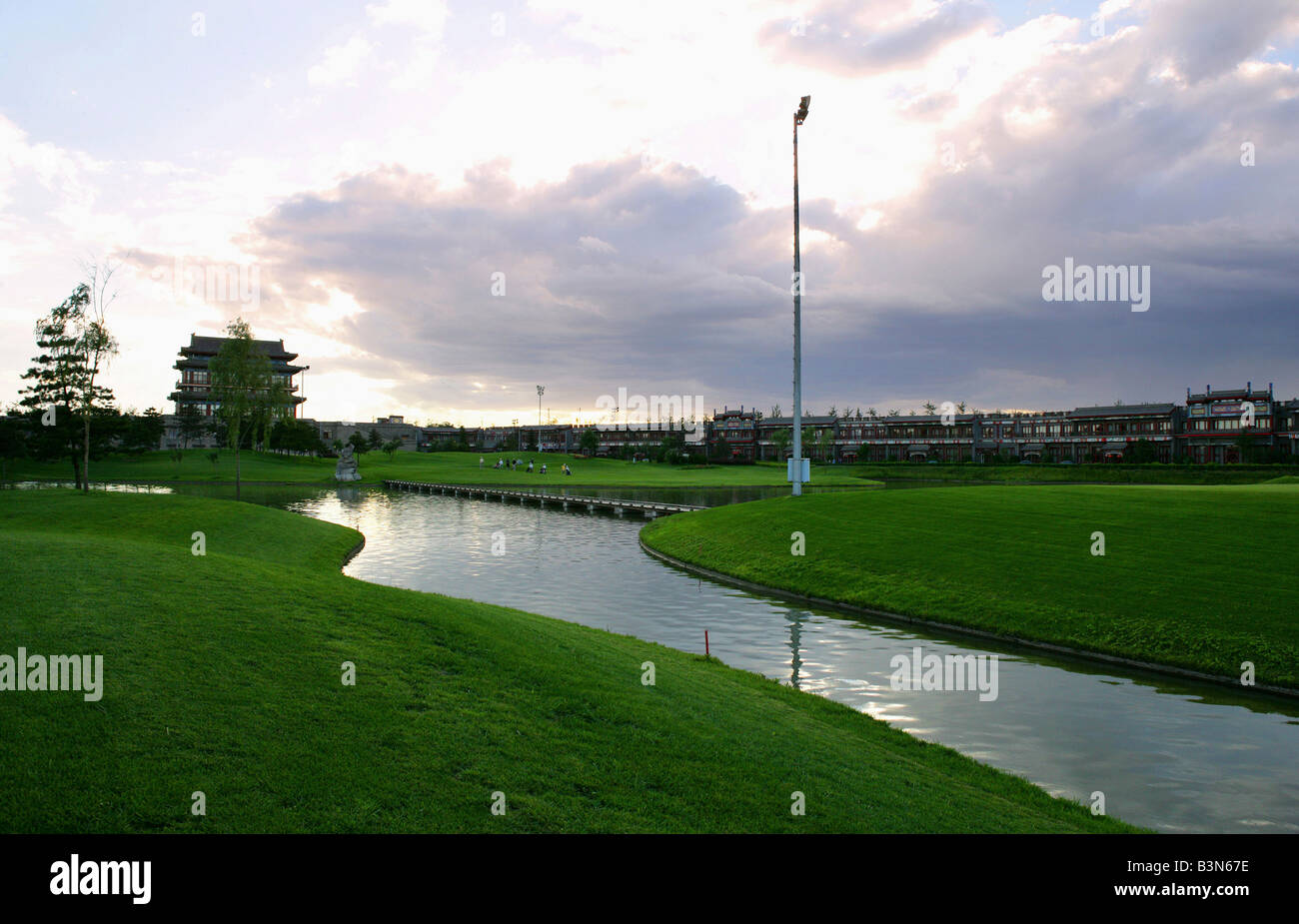 Buildings In Golf Course Stock Photo - Alamy