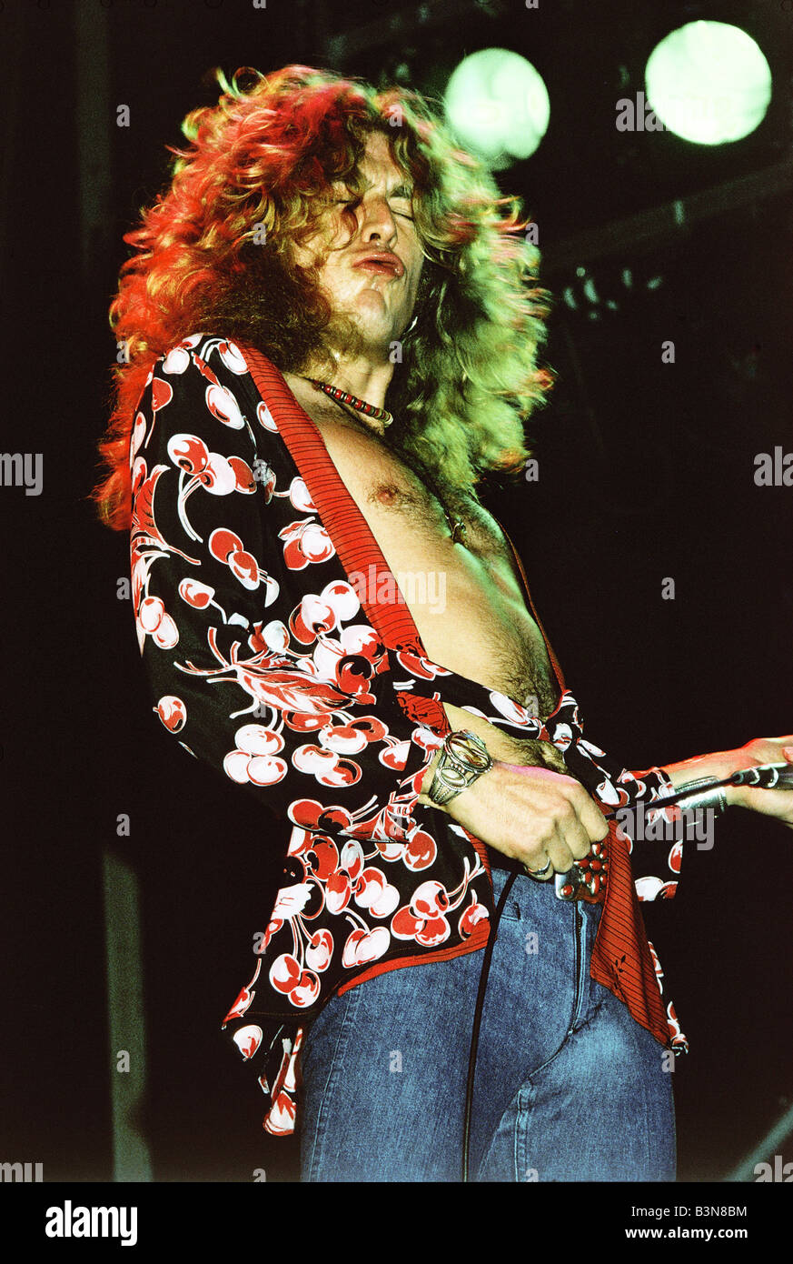 LED ZEPPELIN UK rock group with Robert Plant lead singer about 1976 ...