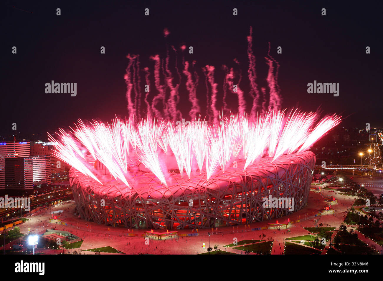 Fireworks In National Stadium,Beijing,China Stock Photo - Alamy